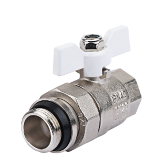 Кран шаровой с американкой 3x4 и дополнительным уплотнением