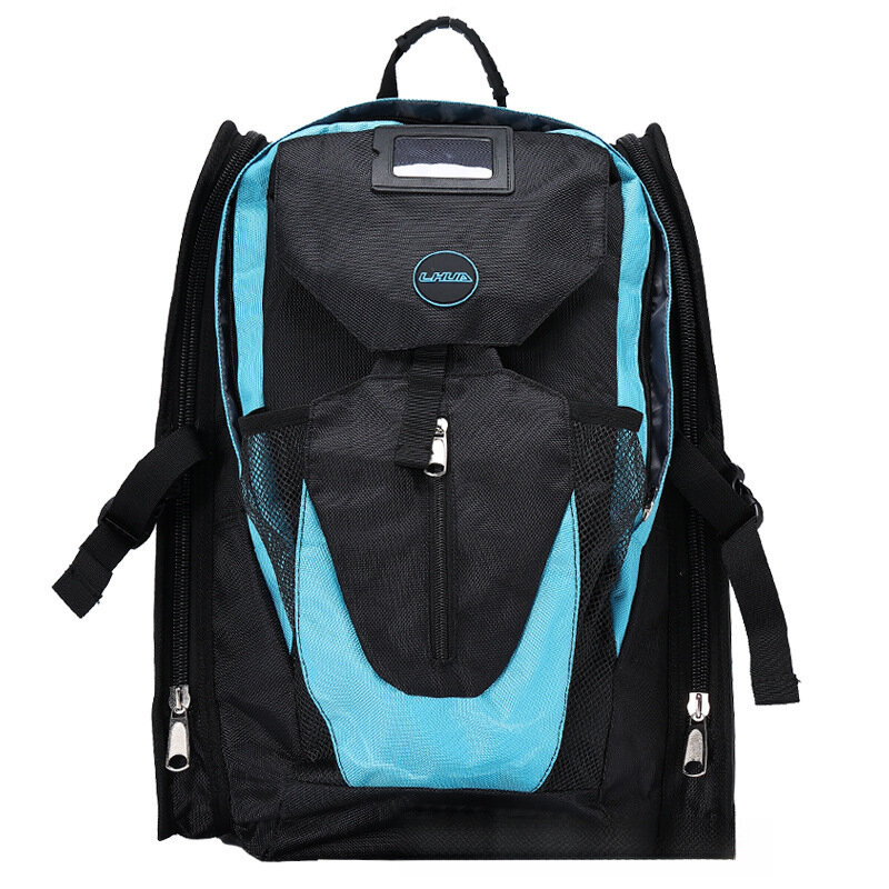 Рюкзак, для коньков, ультралегкий, многофункциональный, черный, синий