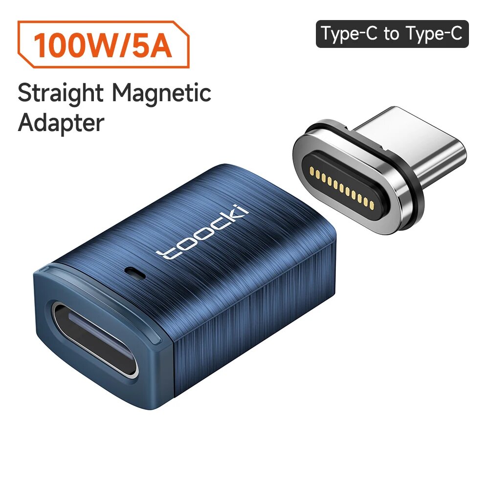 Toocki 100 Вт Магнитный адаптер USB C USB3.0 Type C для Samsung Huawei Oneplus 5 Гбит/с Straight