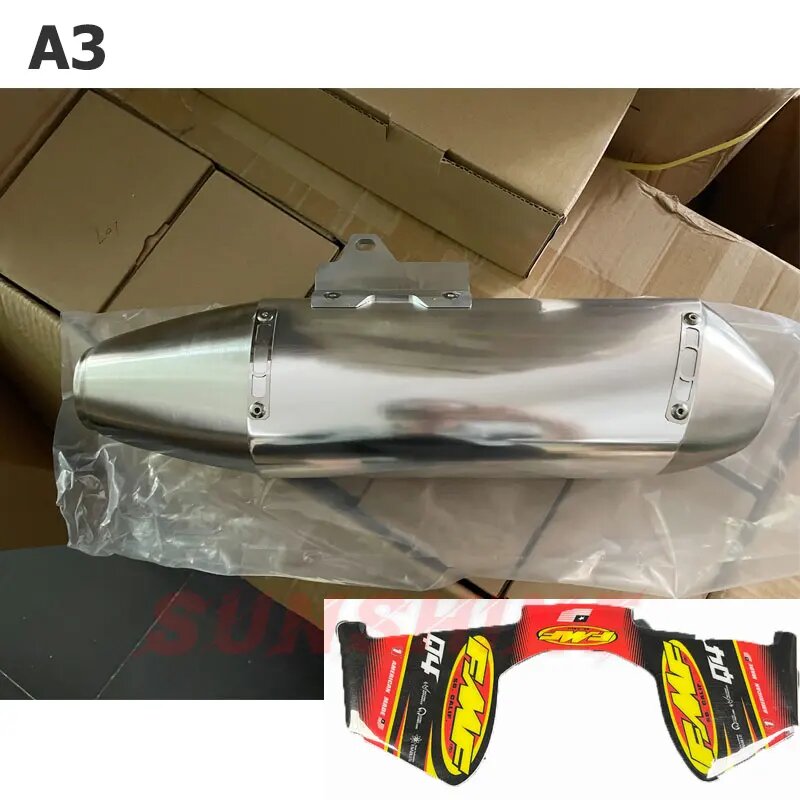 Универсальный выхлоп мотоцикла Escape Moto 51 мм, глушитель для мотокросса FMF Pitbike ATV, скутер для CRF150F CRF250F EXC WR450 RC390 Белый, A3