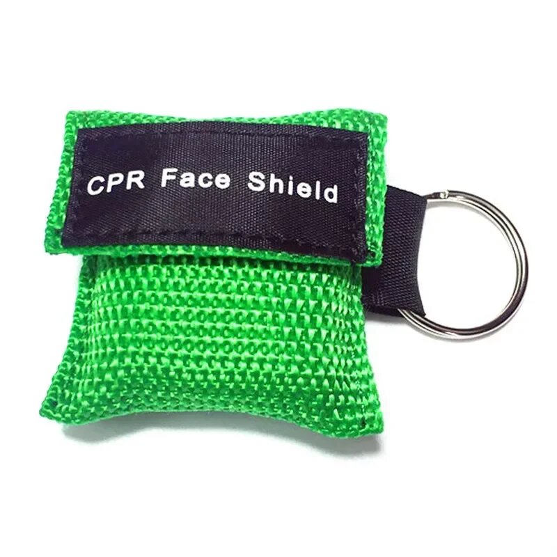 Зеленая маска для CPR реанимации, 1 шт.
