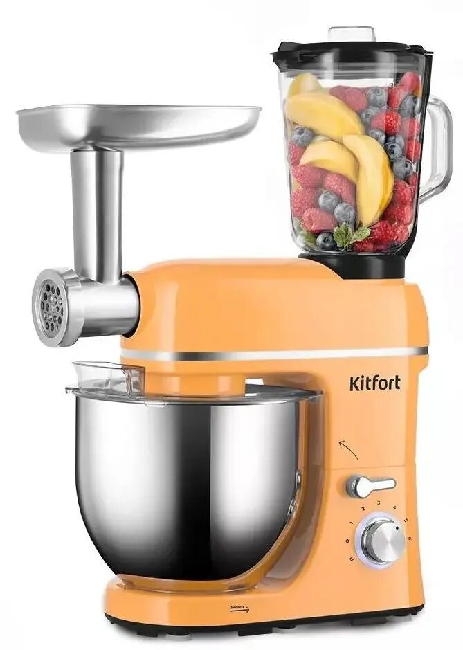 Миксер планетарный Kitfort КТ-3431 1400Вт оранжевый
