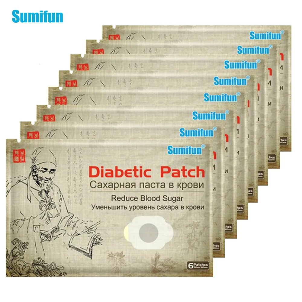 Диабетические пластыри Sumifun 48Pcs in 8bags