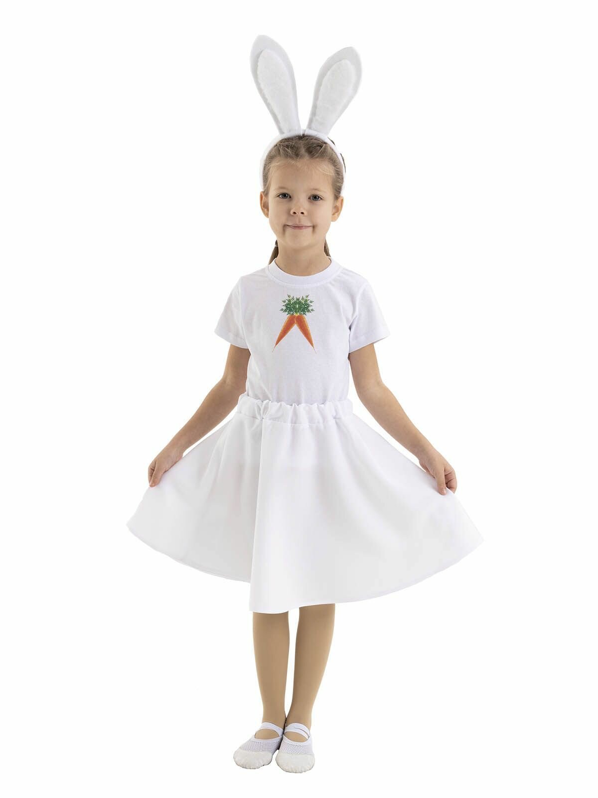 Детский карнавальный костюм Зайка для девочки р.110-116 (р.29)