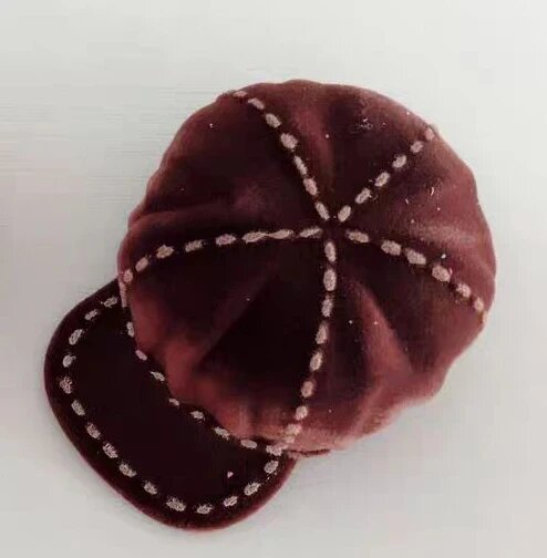 Винтажная шапочка Sevrwell для кукол 30 см Бордовый, Коричневый