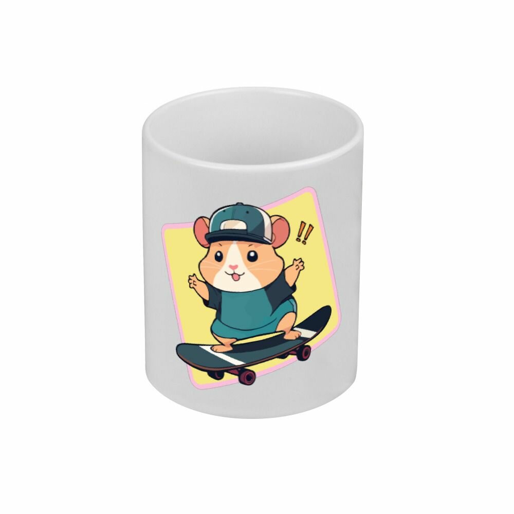 Кружка Хомяк на скейте в стиле аниме