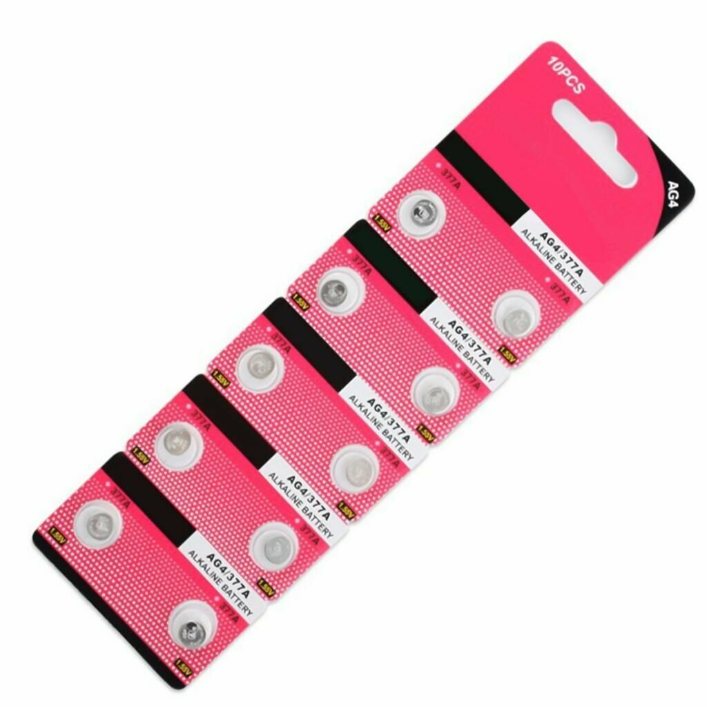 10шт, батарейный блок AG4 LR626 377A button battery card pack
