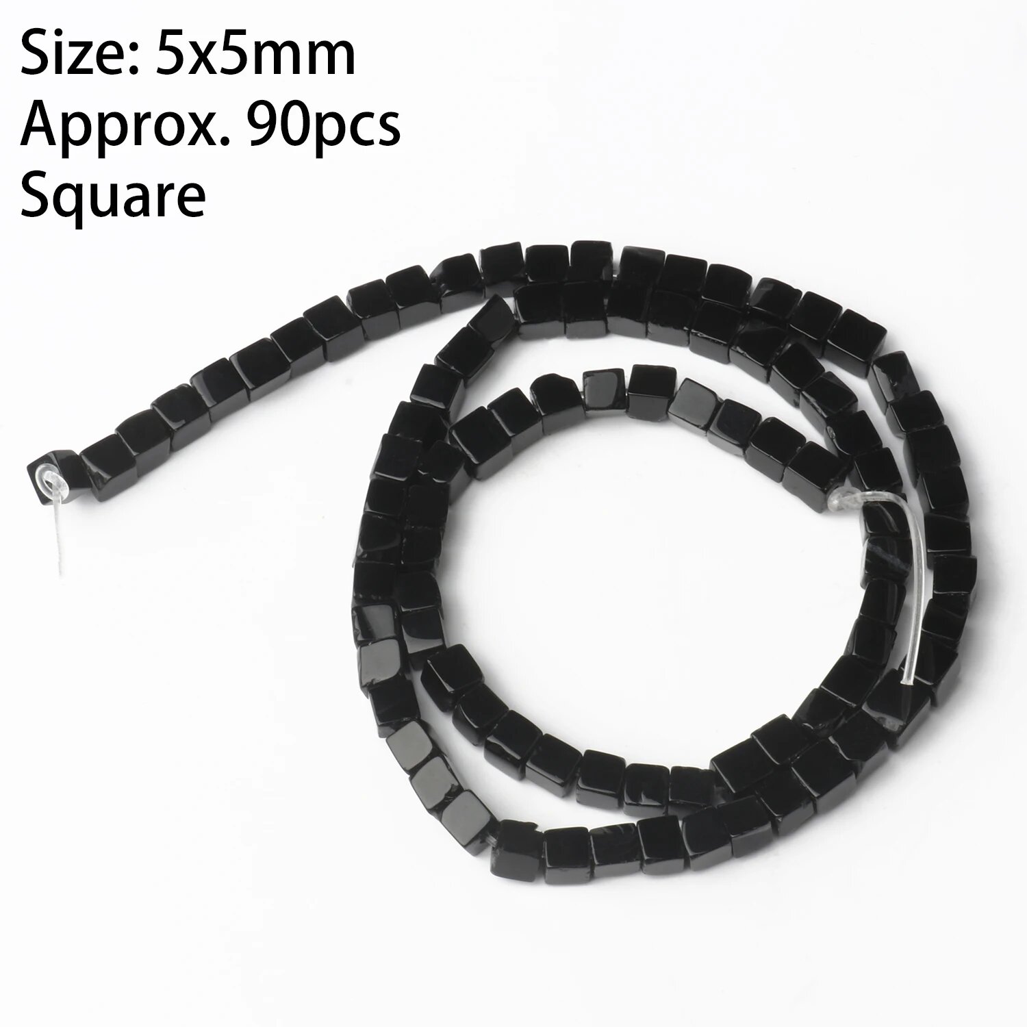 Черные бусины из агата NPCXSZ 21