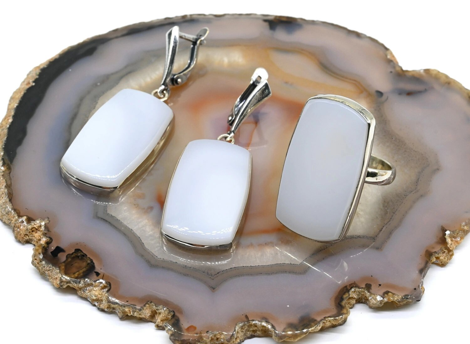 Комплект бижутерии, кахолонг