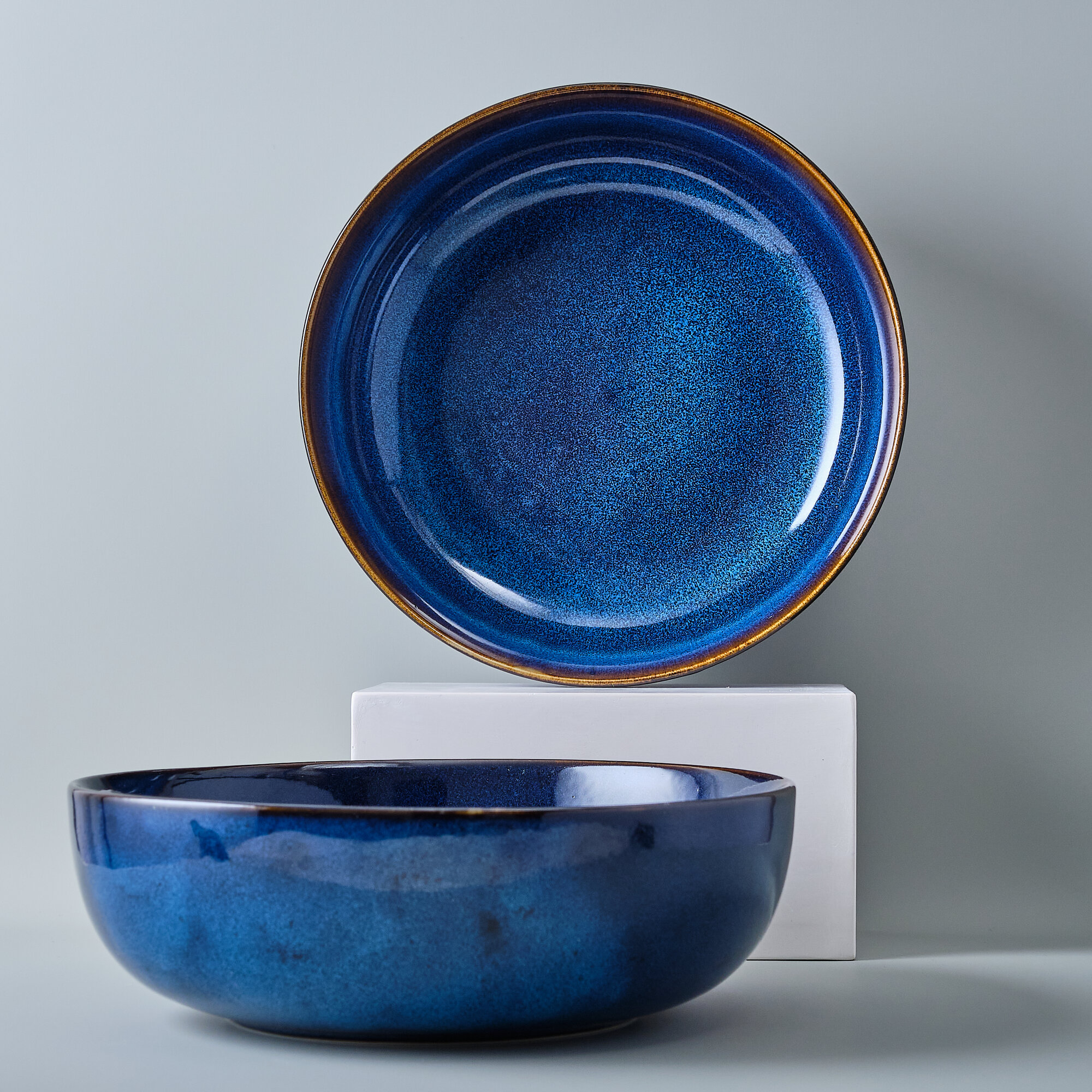 Боул ERMETICA глубокая тарелка керамическая салатник 25.5х8.5 см, 2 л, 1 шт.