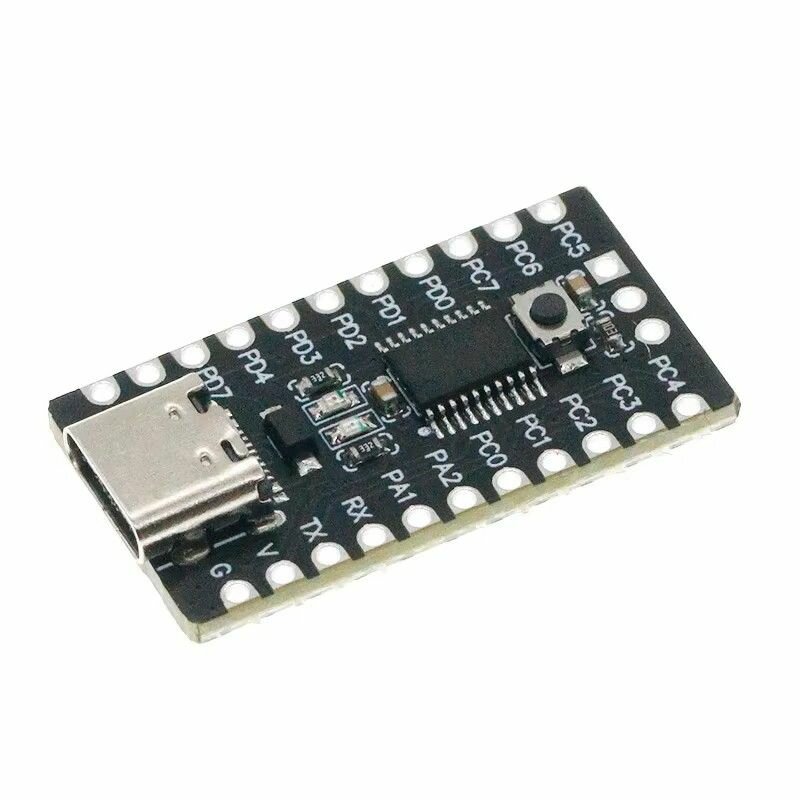 Отладочная плата на базе микроконтроллера CH32V003F4P6 (black pcb + type-C)