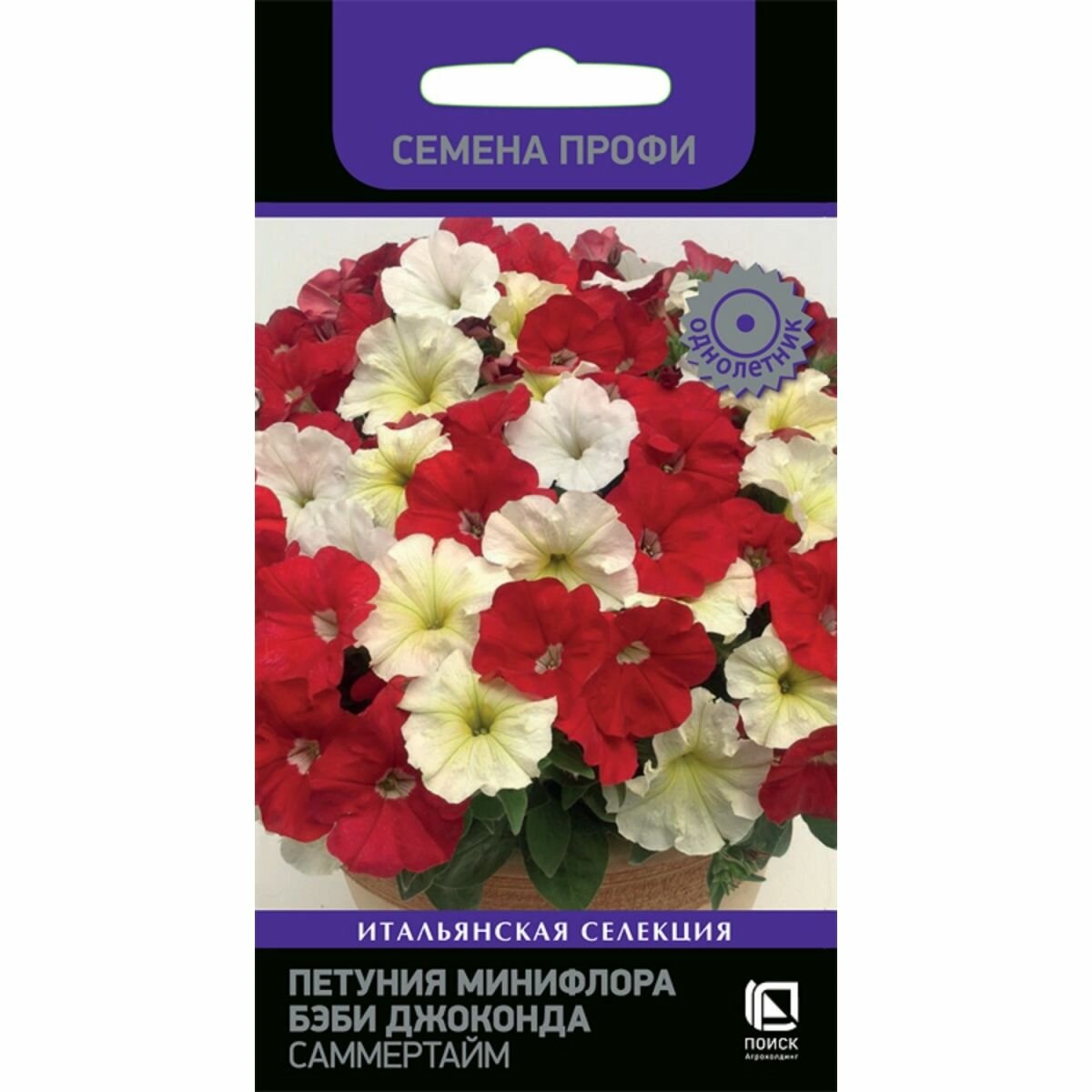 Семена цветов поиск Петуния Бэби Джоконда Саммертайм, однолетник, итальянская селекция, 10 шт