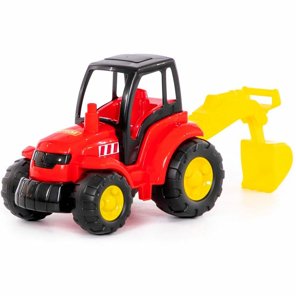 Трактор "Чемпион" с лопатой, детская машинка для мальчика, пластиковая машинка-игрушка для сюжетно-ролевых игр, цвет микс