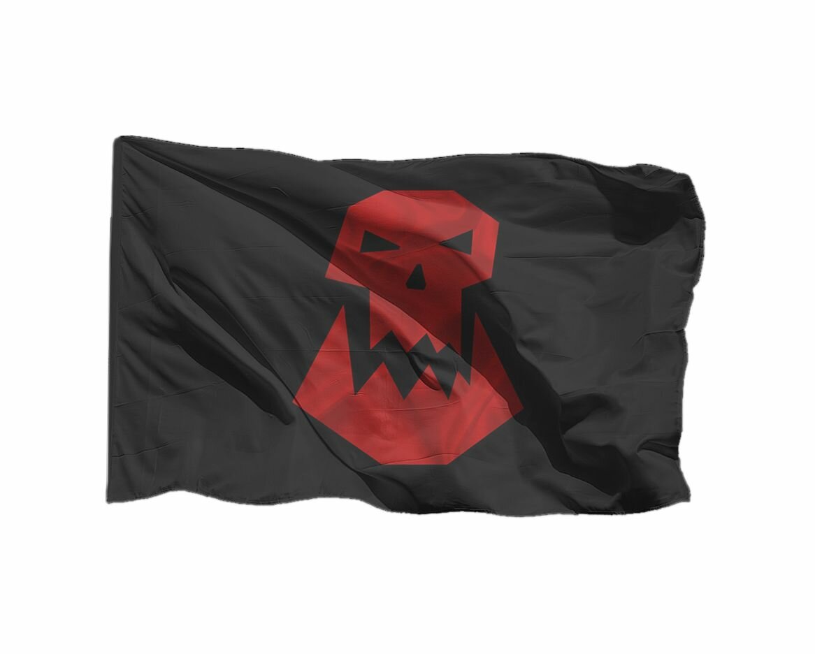 Флаг знамя Орков Мории War of the Rings 70х105 см на сетке для уличного флагштока