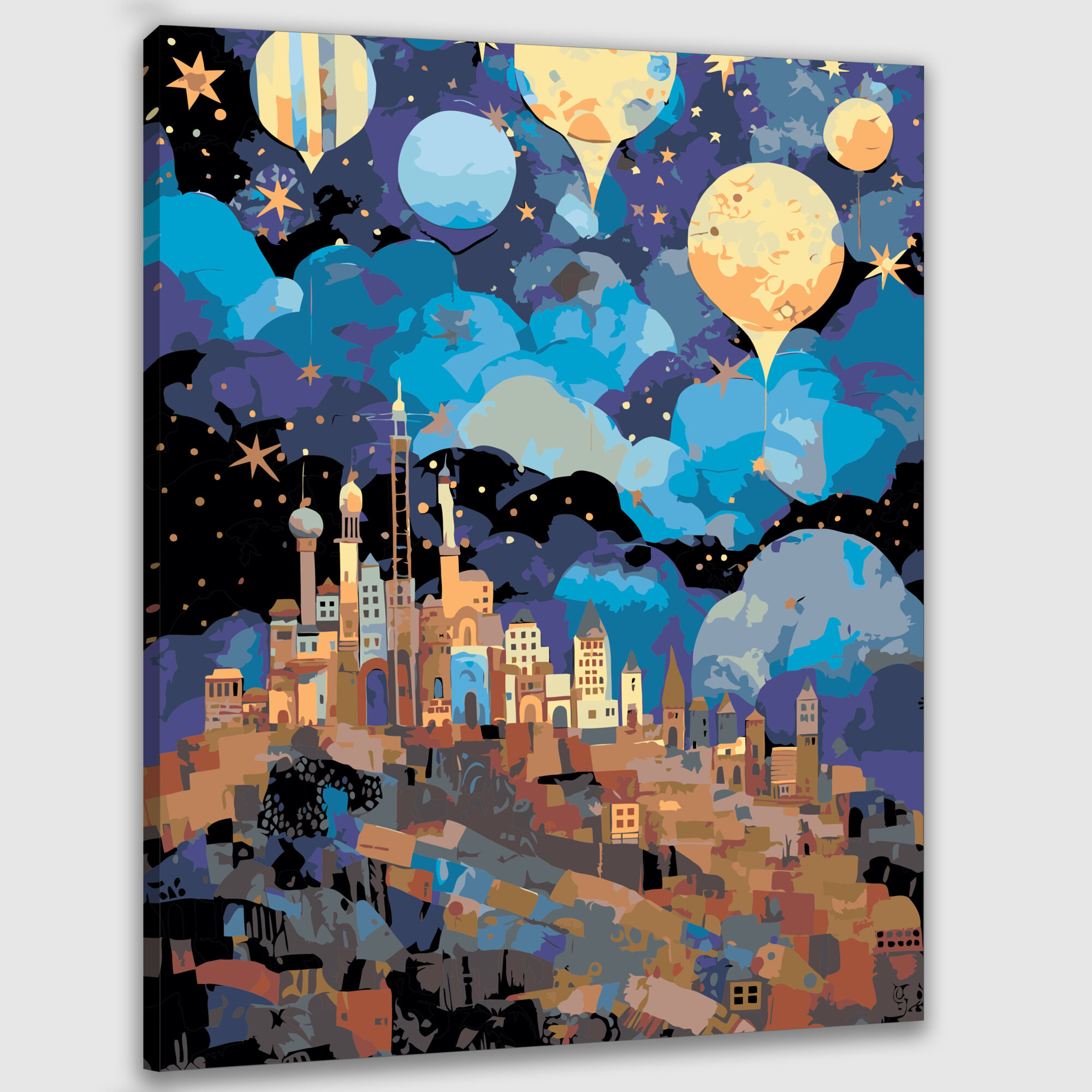 Картина по номерам 40x50 см, картина, смешанная техника, акриловая живопись, бумажный коллаж, карта мира снов