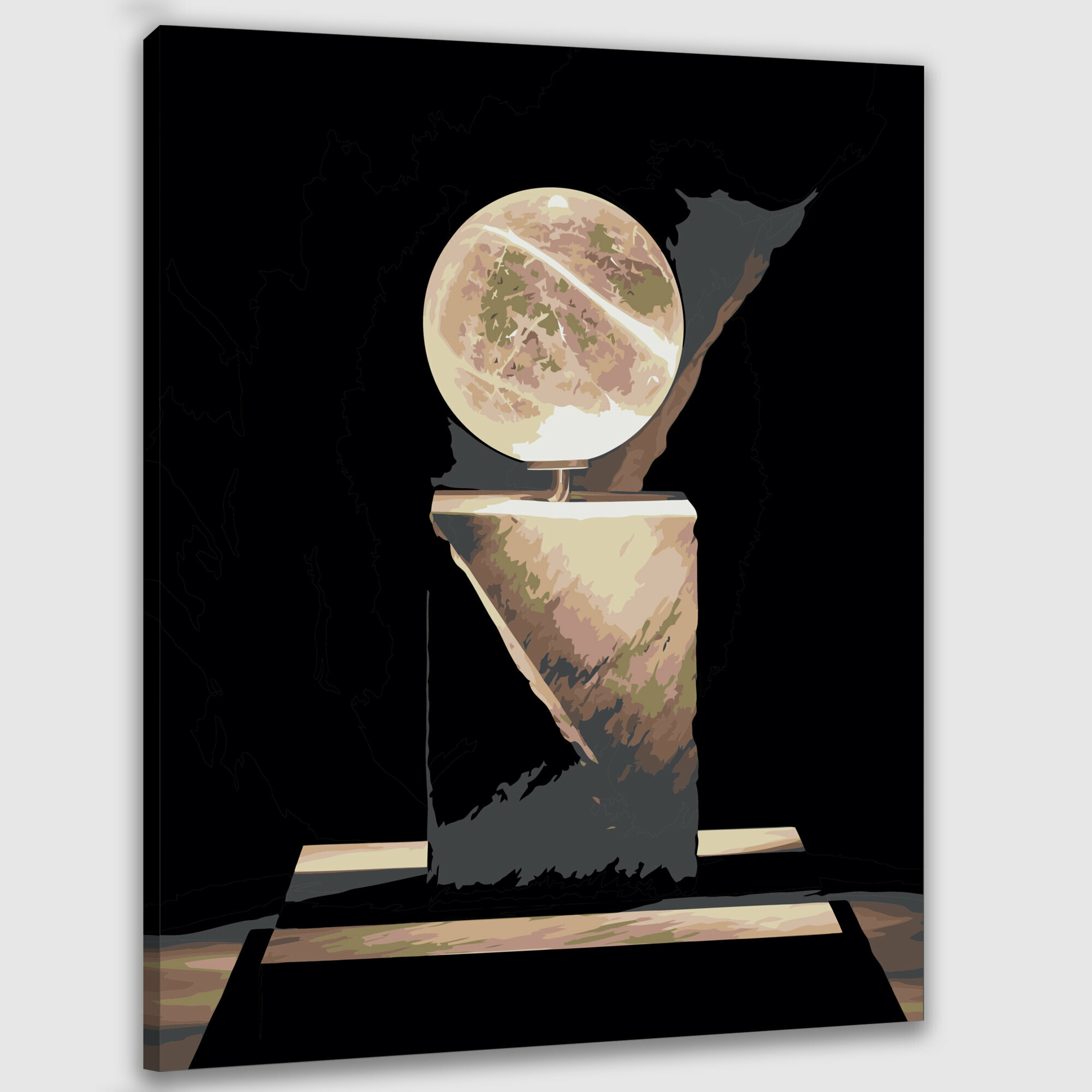 Картина по номерам 40x50 см, скульптура, волшебный камень, мрамор, точность, детали, парит, гравитация, узоры, символы