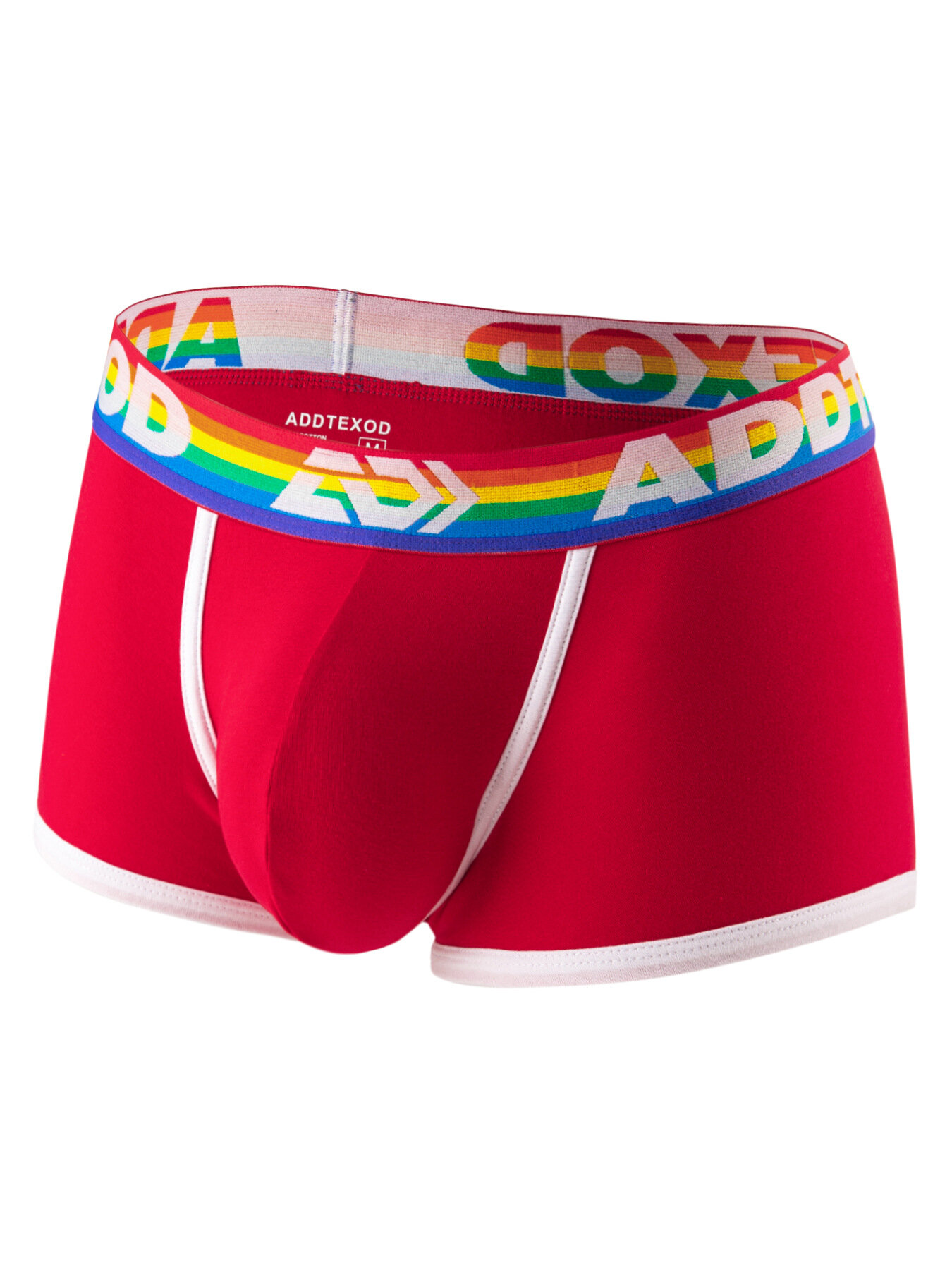 Шорты-боксеры, мужские, большие размеры, радужный пояс, красные