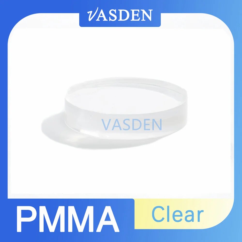 Monolayer PMMA Clear Color VASDEN Dental акриловая смола стоматологических мостов CAD CAM высокое качество 98 мм Стоматологический Продукт 98x18mm, Clear