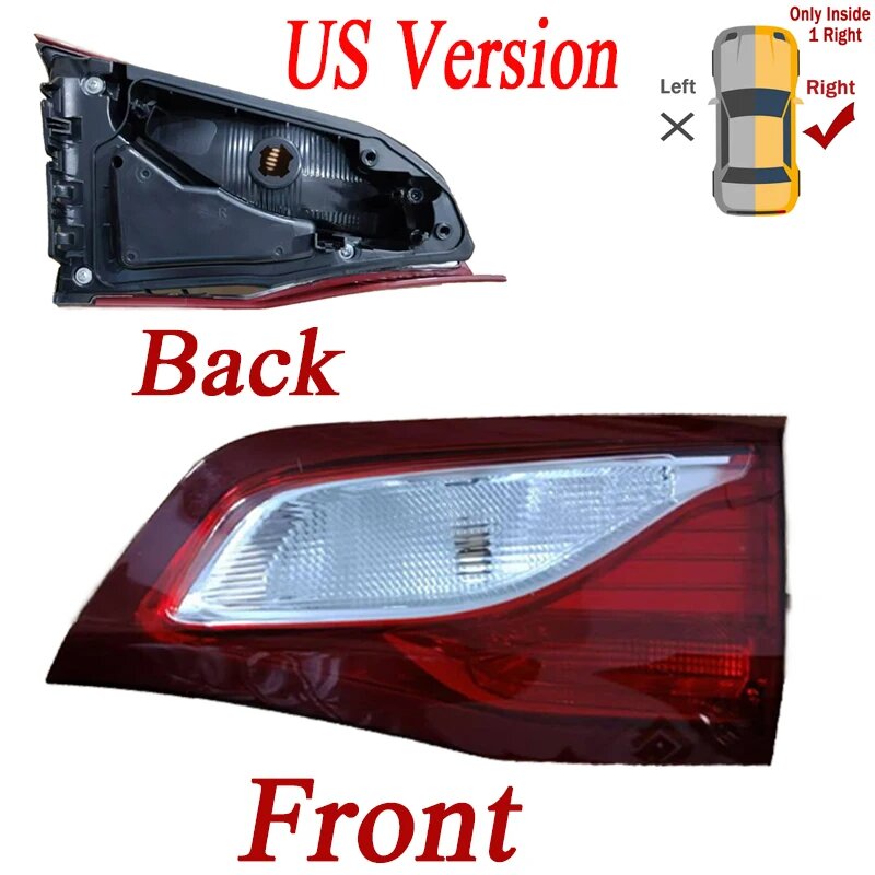 Задний фонарь в сборе для Chevrolet Equinox 2018-2020, американская версия, задний противотуманный фонарь, указатель поворота, стоп-сигнал, автомобильные аксессуары Inside-Right