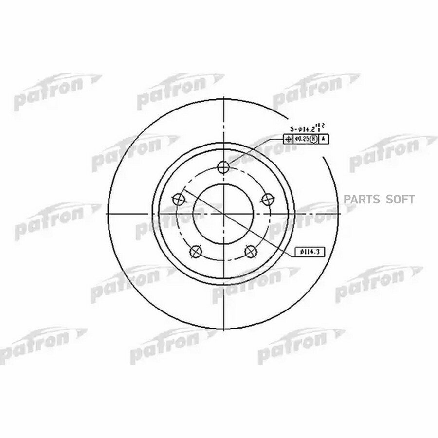 Диск тормозной передн CHRYSLER: Town & Contry 01-07, DODGE: Caravan, Grand Caravan 01-07 - задний дисковый тормоз PATRON PBD53004 | цена за 1 шт