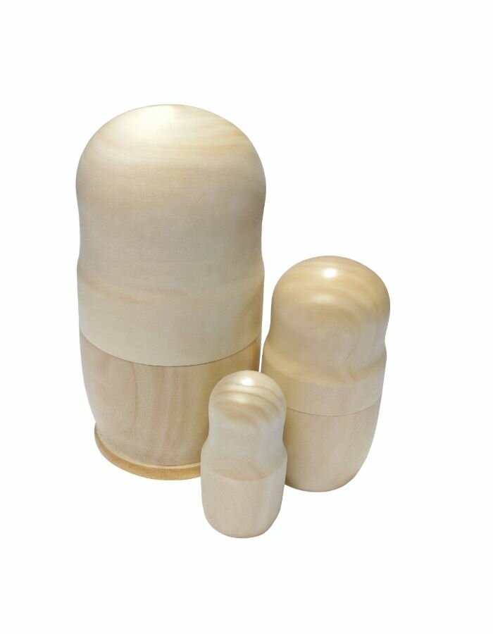 Матрёшка 3 в 1, русская народная игрушка под роспись, набор заготовок для детского творчества из 3 деревянных фигурок