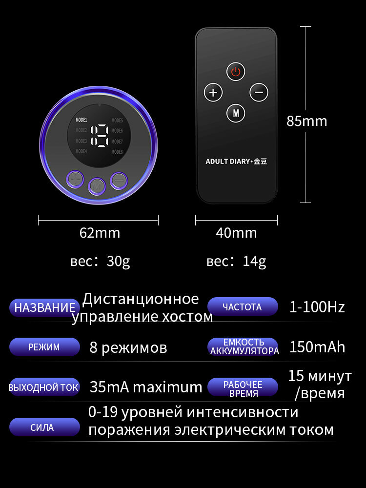 Миостимулятор для Тела и Интимных Зон с Функцией Электростимуляции Простаты и Анальной Зоны