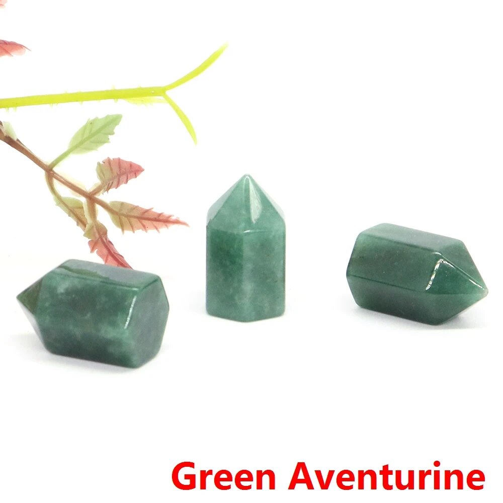 Мини точечная башня из камня Изумрудный, 10pcs, Green Aventurine