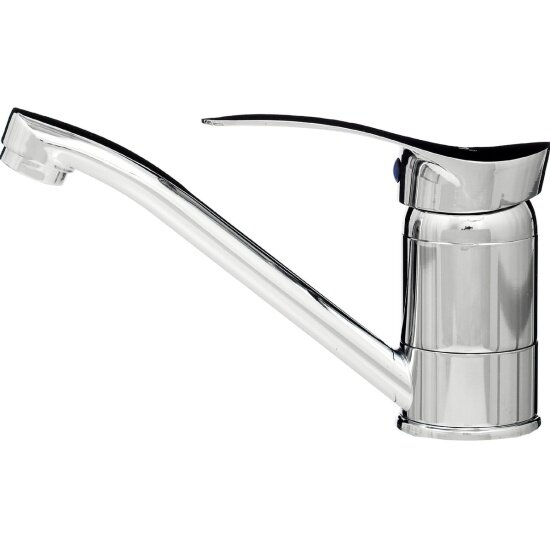 Смеситель для кухни Dikalan эконом однорычажный шпилька, керамический картридж 35мм, гусак 15см 67-0-712