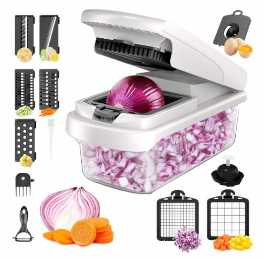 Ручной измельчитель BeEV Slice PRO PLUS для овощей фруктов сыра быстрая нарезка шинковка терка удобная кухня