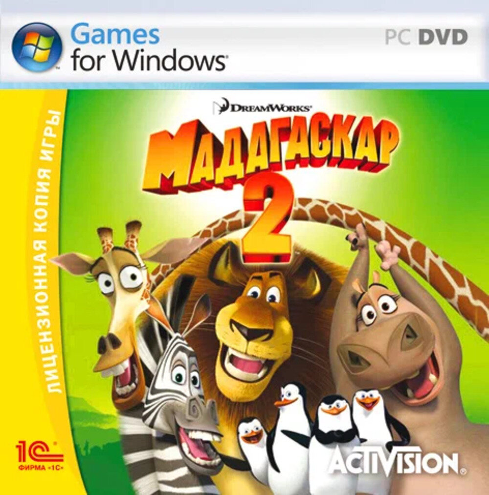 Игра для компьютера: Мадагаскар 2 + мультфильм Мадагаскар-2 (Jewel диск) Лицензионный диск