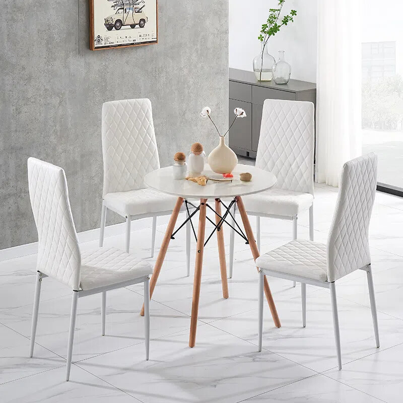 Стулья Ричи мягкие со спинкой, обеденные для кухни, гостиной, ножки дерево, серый вельвет 2 штуки, Ами Мебель, Беларусь