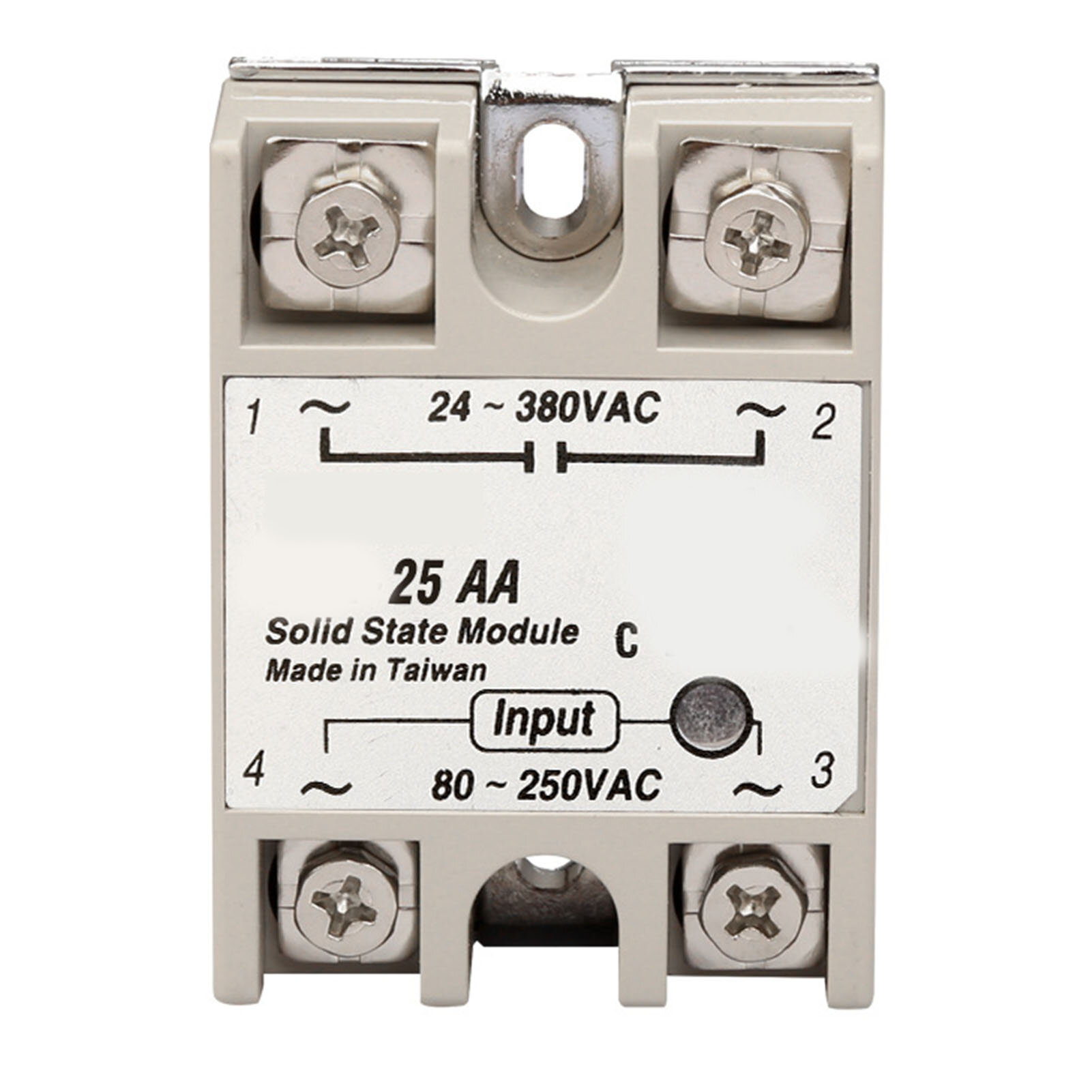SSR 25AA 25A Однофазное твердотельное реле 80‑ AC Вход на 24‑380V AC Выход Твердотельный модуль