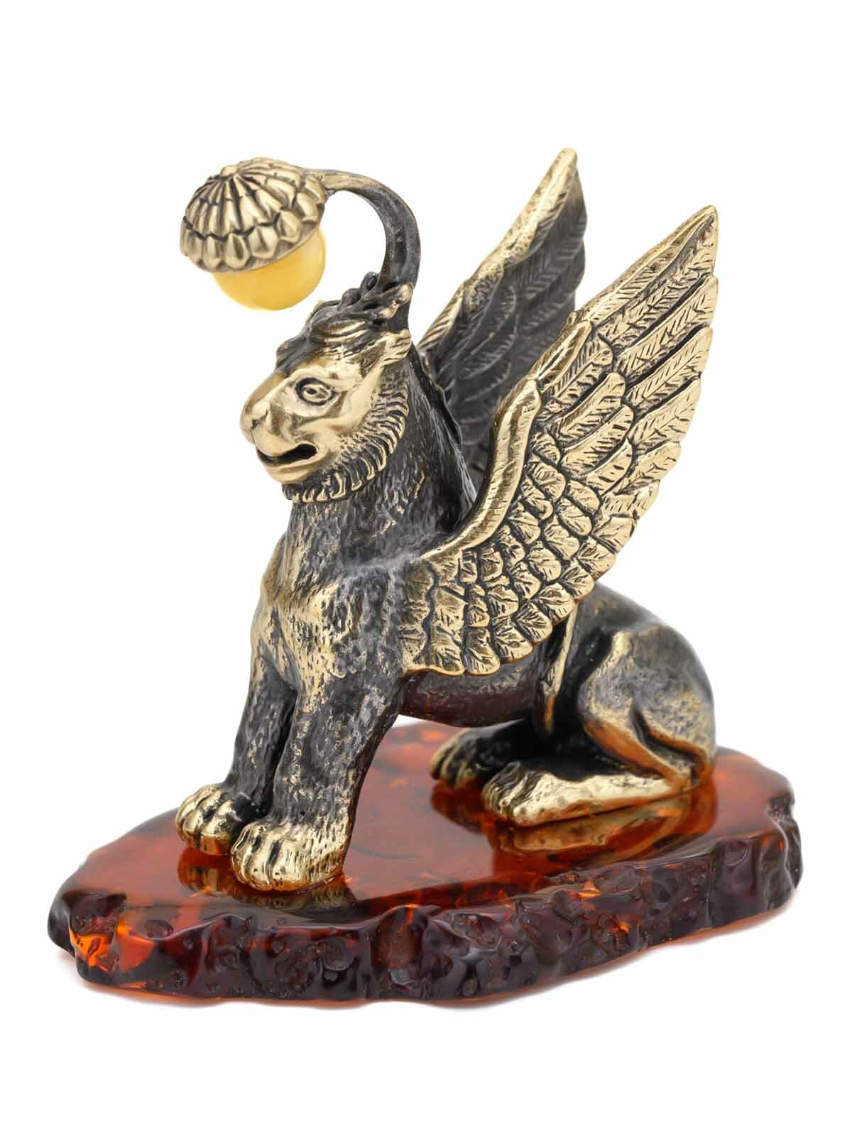 Сувенирная фигурка - Грифон, Балтийский Янтарь, 5,5 см