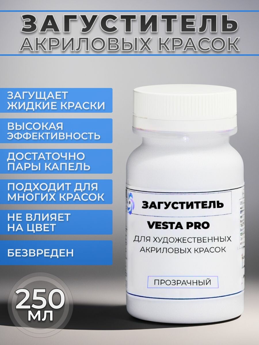 Загуститель для акриловых красок высокоэффективный VESTA PRO - 250 мл