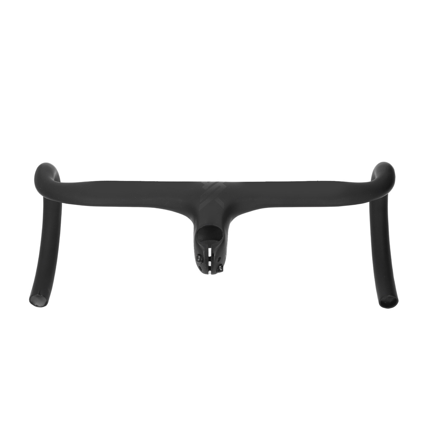 Велосипедный Руль Из Легкого Алюминиевого Сплава, Встроенный Изогнутый Руль для дорожного Велосипеда, Полностью черный