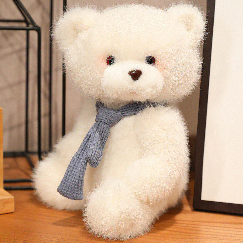 Wonderful plush teddy bear doll in various colors soft and cuddly stuffed animal gift blue 35cm