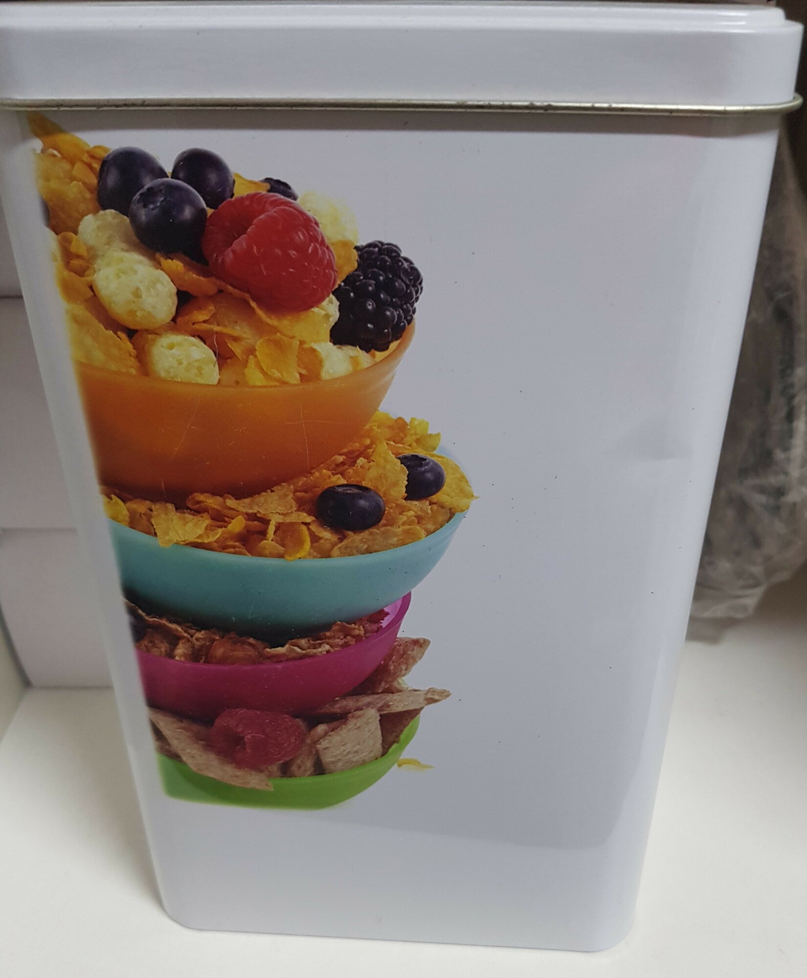 !09 Банка для хранения "Мюсли", металл, горизонтальная, цвет микс