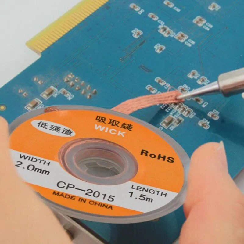 Медный всасывающий провод для пайки 1-3.5 мм 1.5 м 3mm