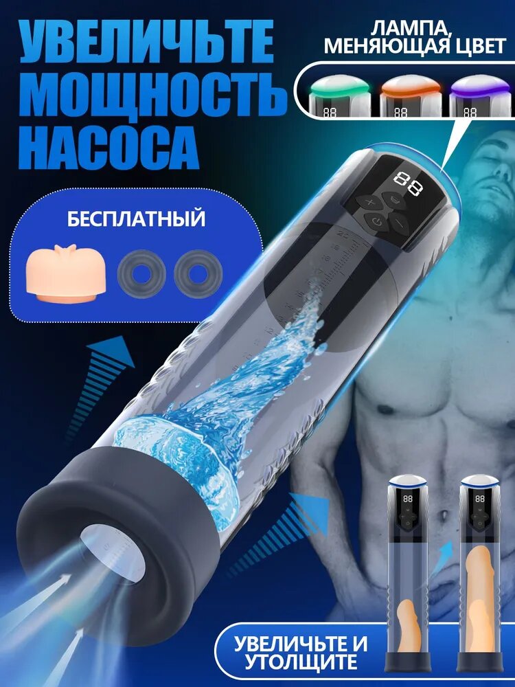 Автоматическая Гидропомпа для увеличения члена и повышения потенции Товары для взрослых 18+ Профилактика простатита