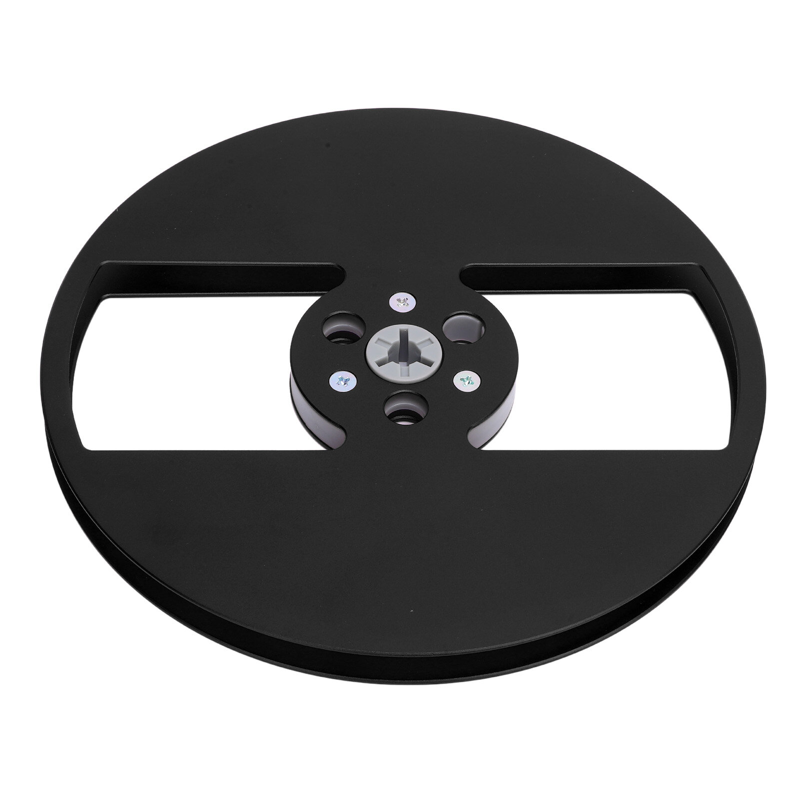 1/4 дюйма 7 -дюймовой пустой ленточной катушки Универсальный алюминиевый сплав открытый катушка с 4 отверстиями для катушки, чтобы катушка на магните