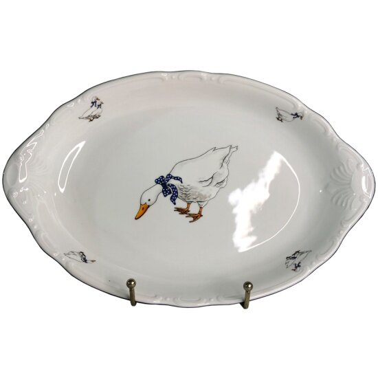 Блюдо Thun 1794 для хлеба, "Констанция", декор "Гуси", 33 см. (КСТ0099)