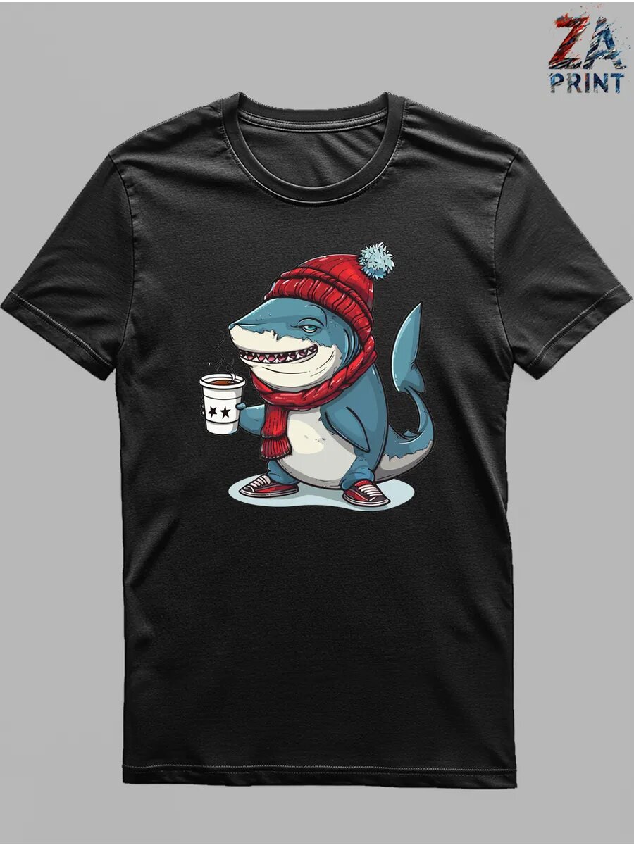 Футболка готическая акула