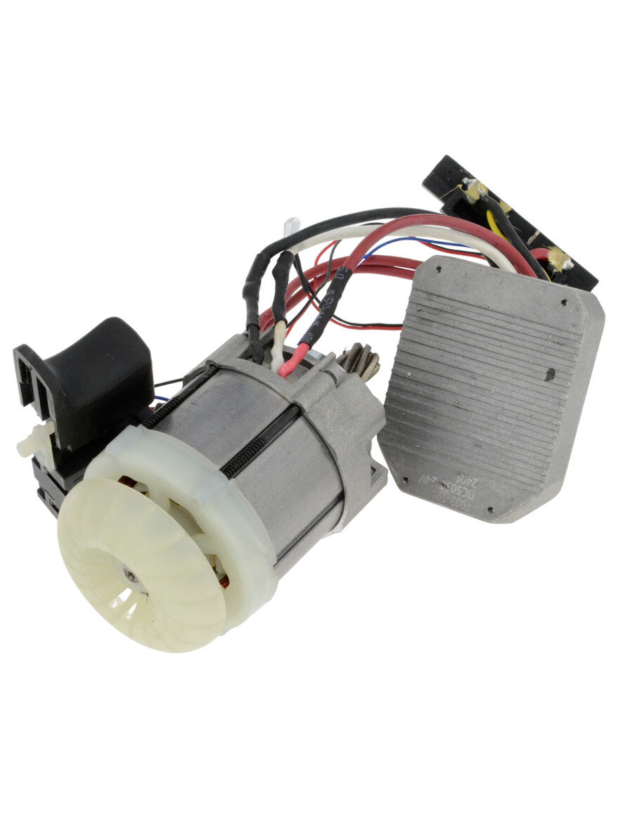 Мотор 24В и электронная плата в сборе для пилы циркулярной (дисковой) GreenWorks GD24CS