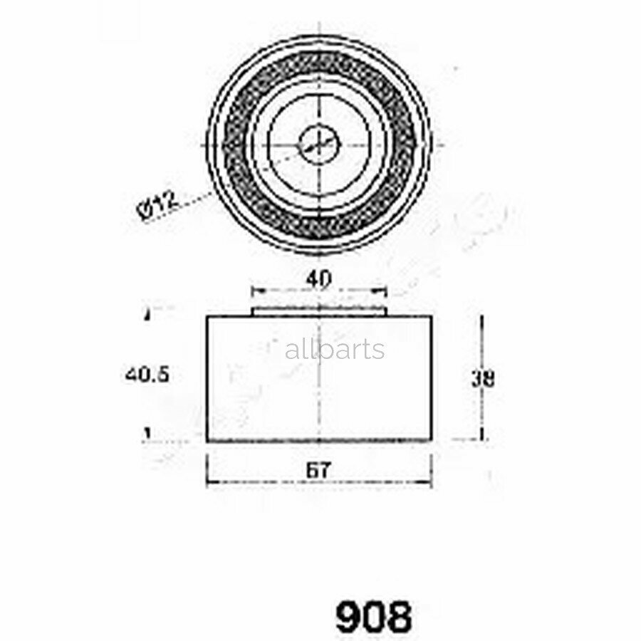 JAPANPARTS BE-908 Натяжитель ремня ГРМ