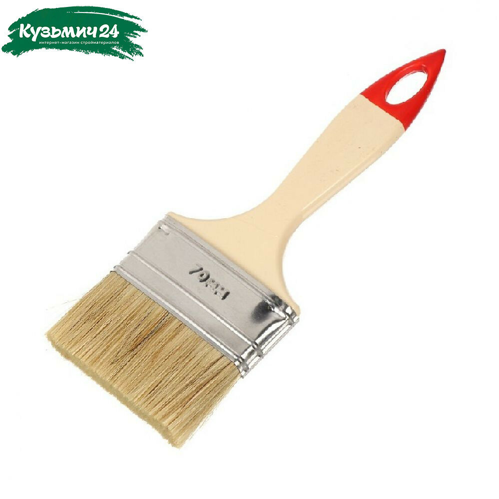 Кисть плоская Акор Столичная 137 12 070 универсальная, ширина 70 мм , 2 шт.