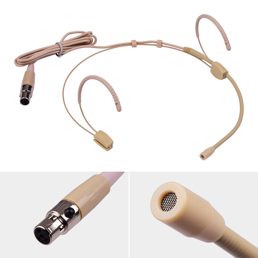 Хорошее качество микрофона гарнитуры конденсаторный микрофон 4-контактный мини XLR разъем для беспроводной поясной рации