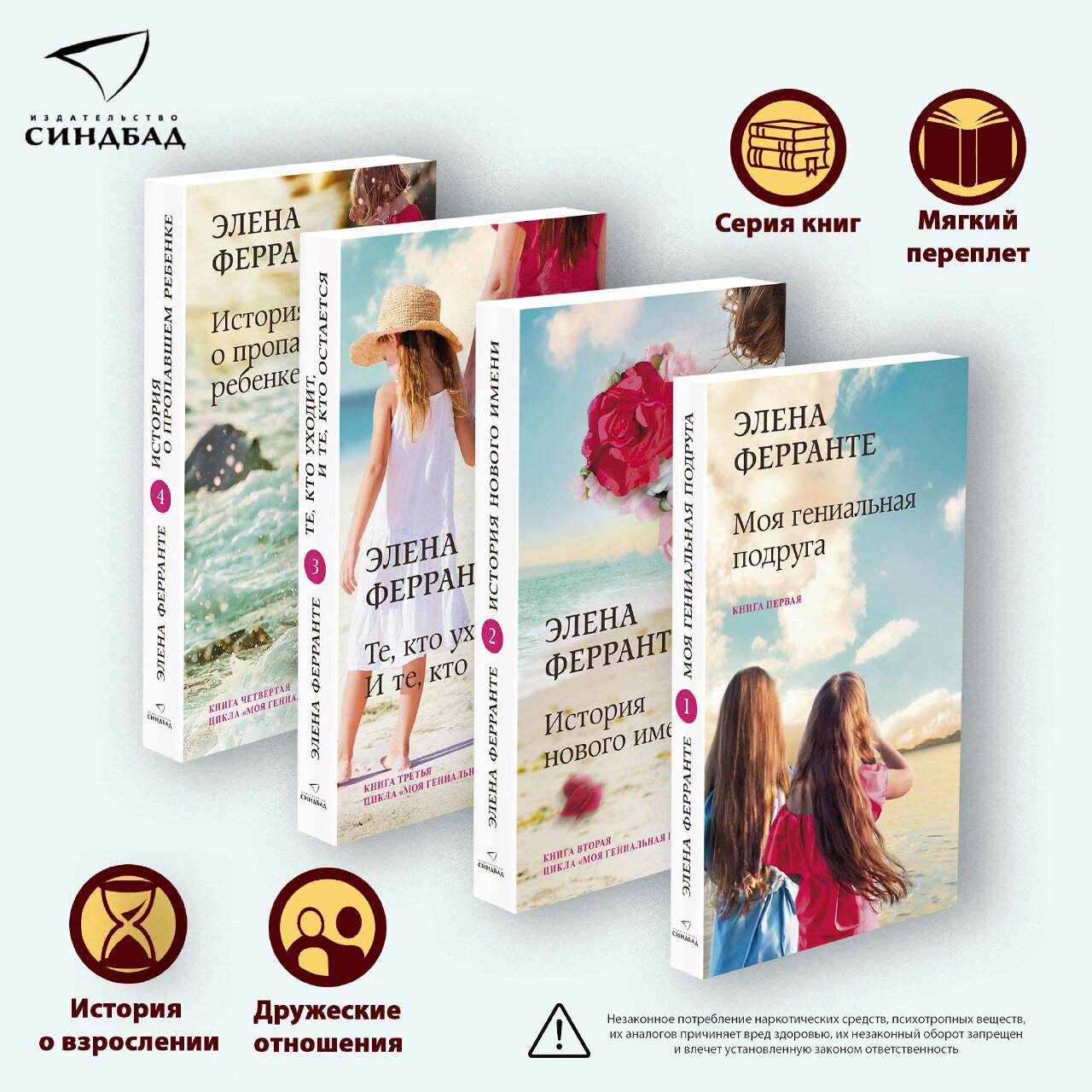 Неаполитанский квартет. Комплект из 4 книг. Элена Ферранте. PocketBook