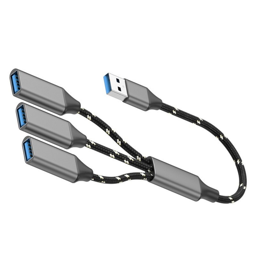Кабель-адаптер otg для док-станции USB-3 usb2.0-USB с серой оплеткой
