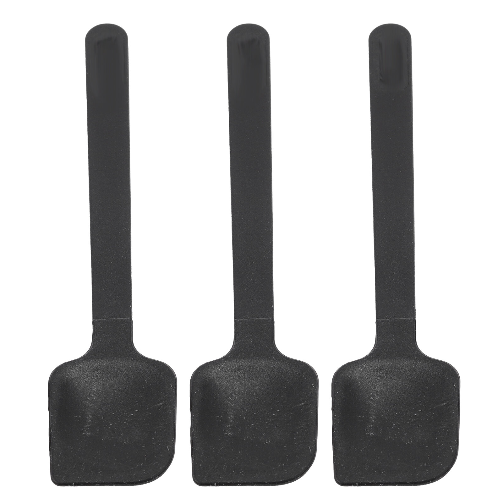 Набор из 3 силиконовых ложек, длина 4,7 дюйма, термостойкие, можно мыть в посудомойке, маленькая ложка для варенья, для приготовления пищи, сервировки, смешивания и перемешивания, черная.