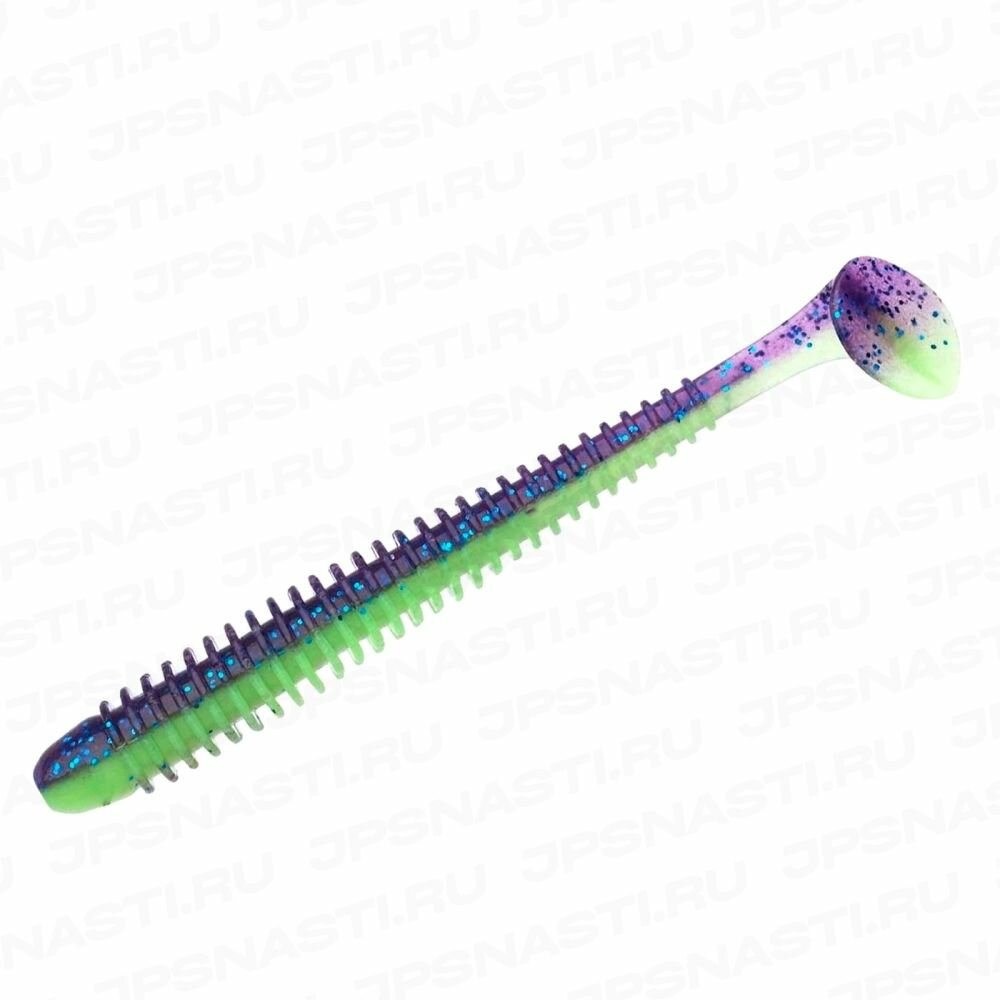 Силиконовые приманки для рыбалки Keitech Swing Impact, 3 inch, #PAL06 Violet Lime Belly / Японские приманки Кейтеч
